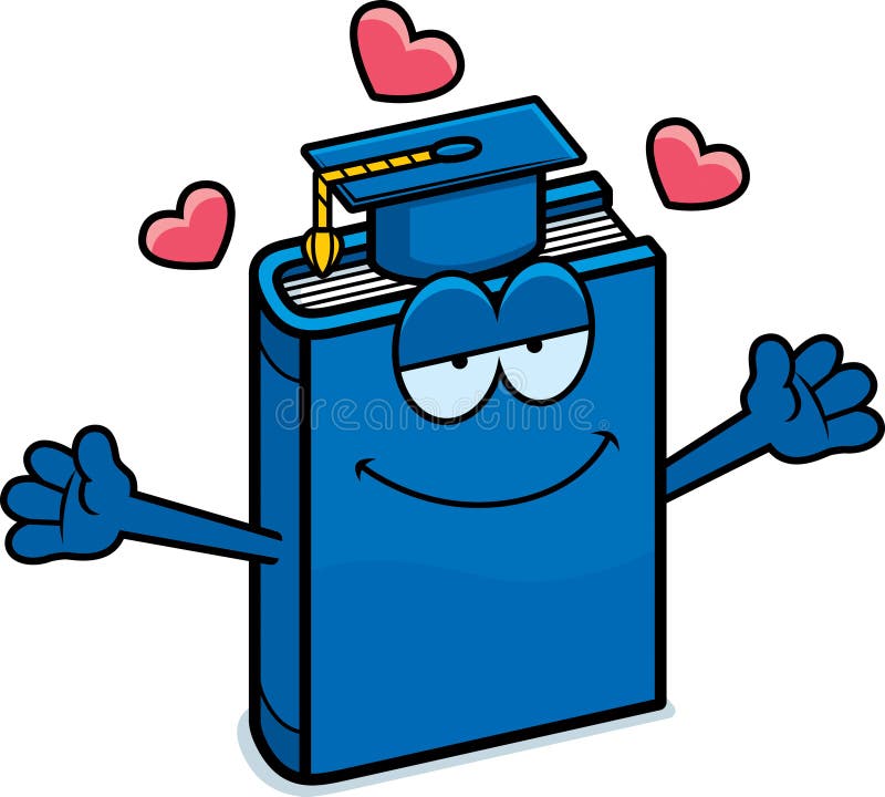 Cartoon Textbook Hug stock vector. Illustration of clip - 47816082