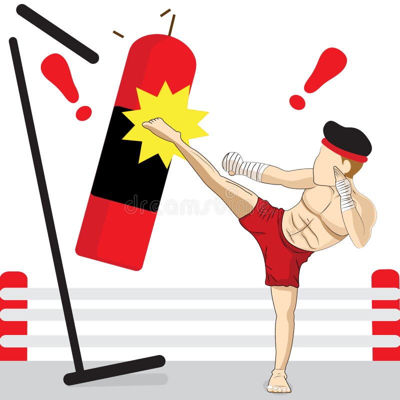 CARTOON THAI KICKBOXING stock vector. Illustration of culture - 48134169