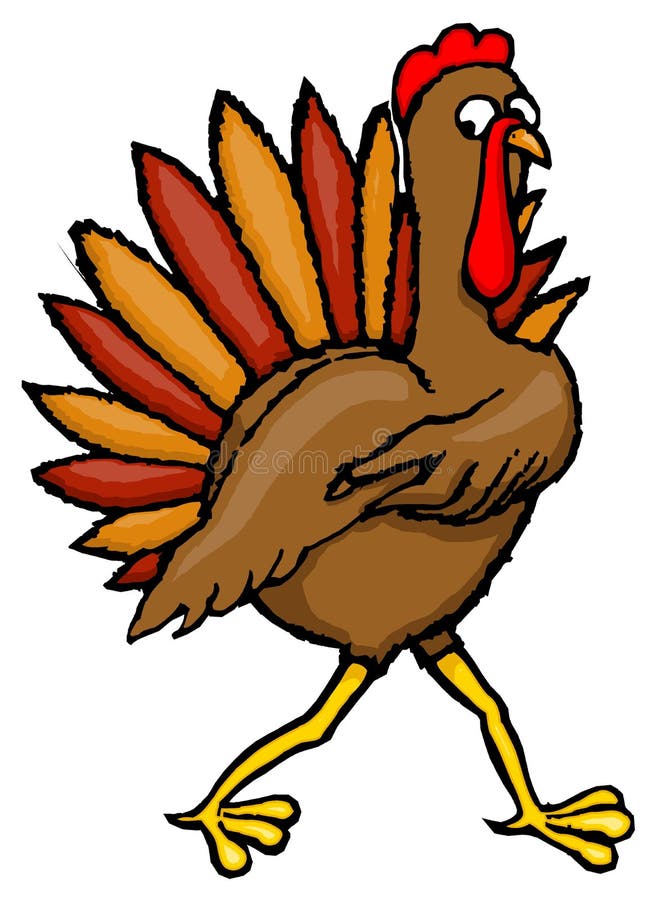 Cartoon Thanksgiving Turkey Pulling Something Stock Vector ...