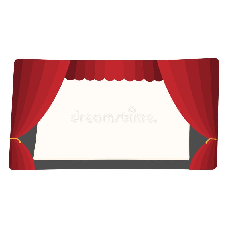 Cartoon theater stage stock vector. Illustration of indoor - 63332188