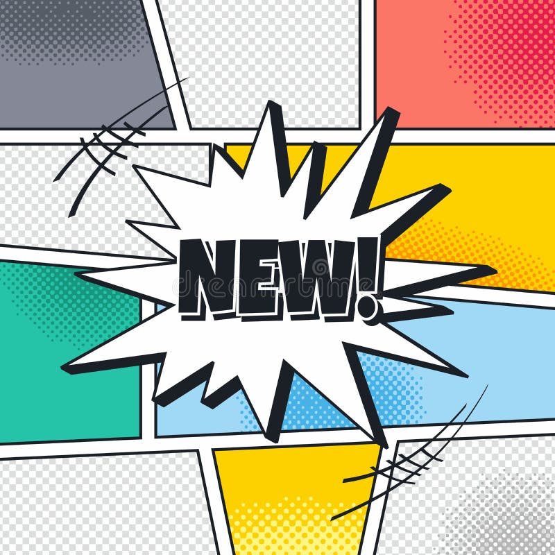 Cartoon Theme Comic Template Stock Vector - Illustration of outline ...