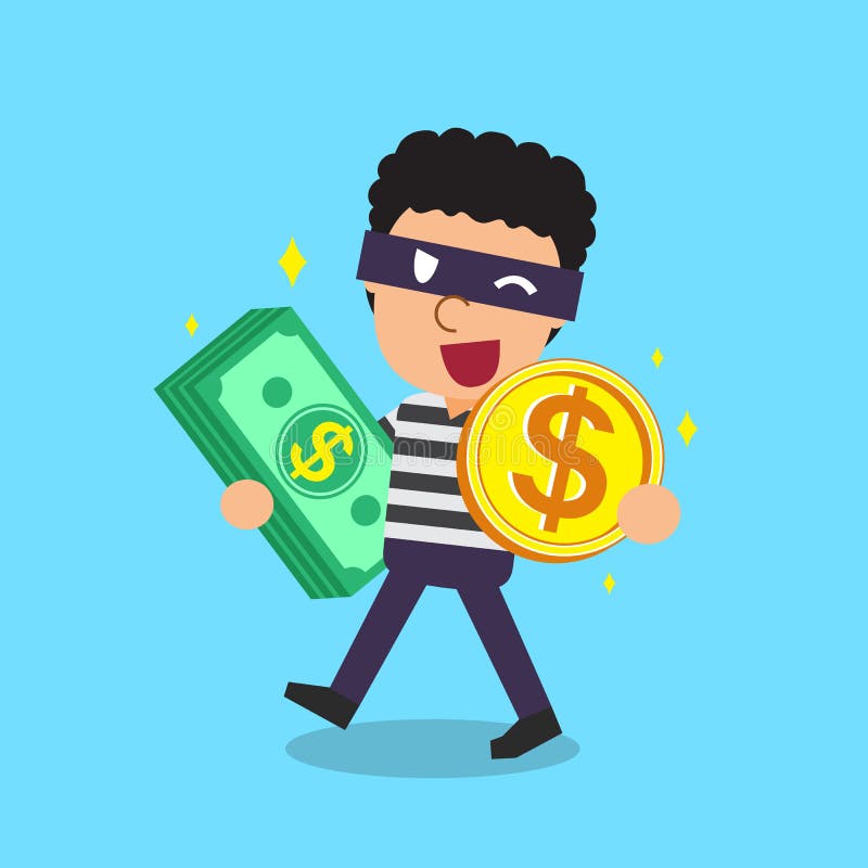 Cartoon Thief Money Stack Stock Illustrations – 65 Cartoon Thief Money ...