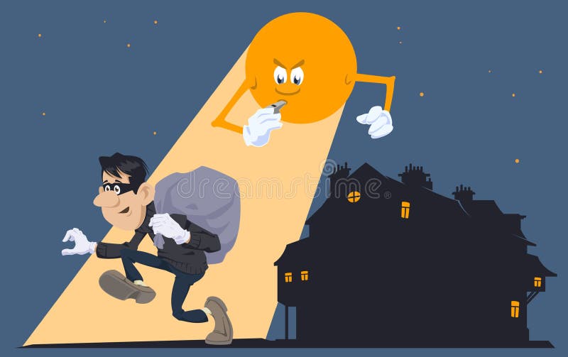 Cartoon Thief in Mask with Sack. Funny People Stock Vector ...