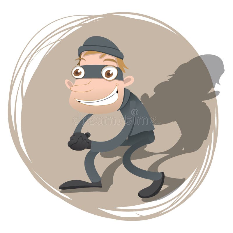 Cartoon thief stock vector. Illustration of thief, criminal - 62182121