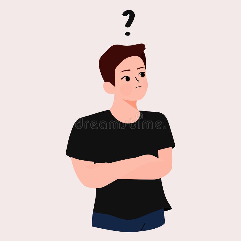 Cartoon Thinking Woman with Question Mark Vector Illustration. Female ... Cartoon Thinking Woman with Question Mark Vector Illustration. Female ...