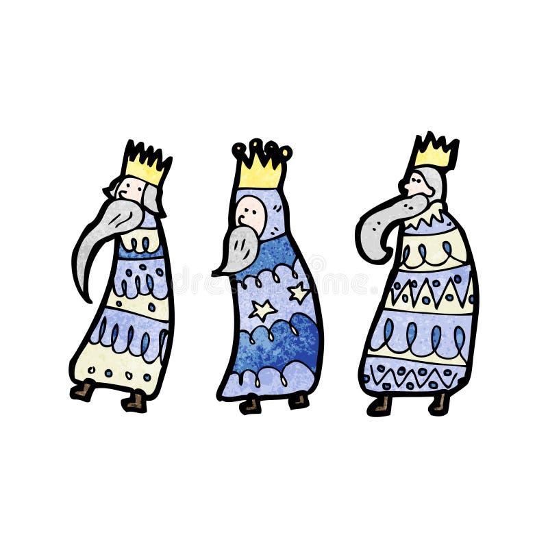 Cartoon three kings stock vector. Illustration of wise - 38057177