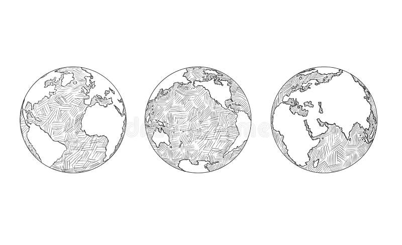 Globe Views Earth Stock Illustrations – 682 Globe Views Earth Stock ...