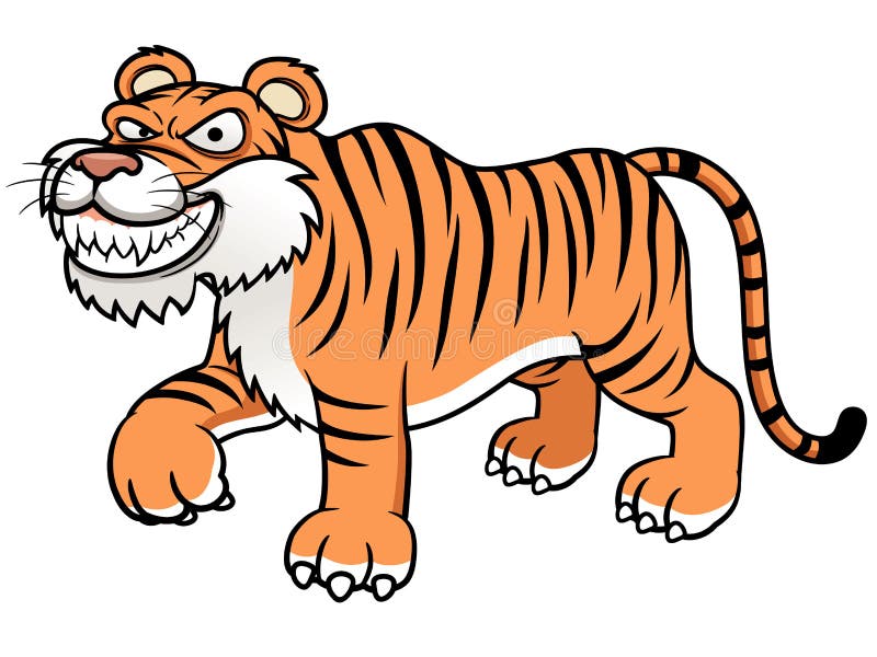 Cartoon tiger stock vector. Illustration of strong, mammal - 29321120