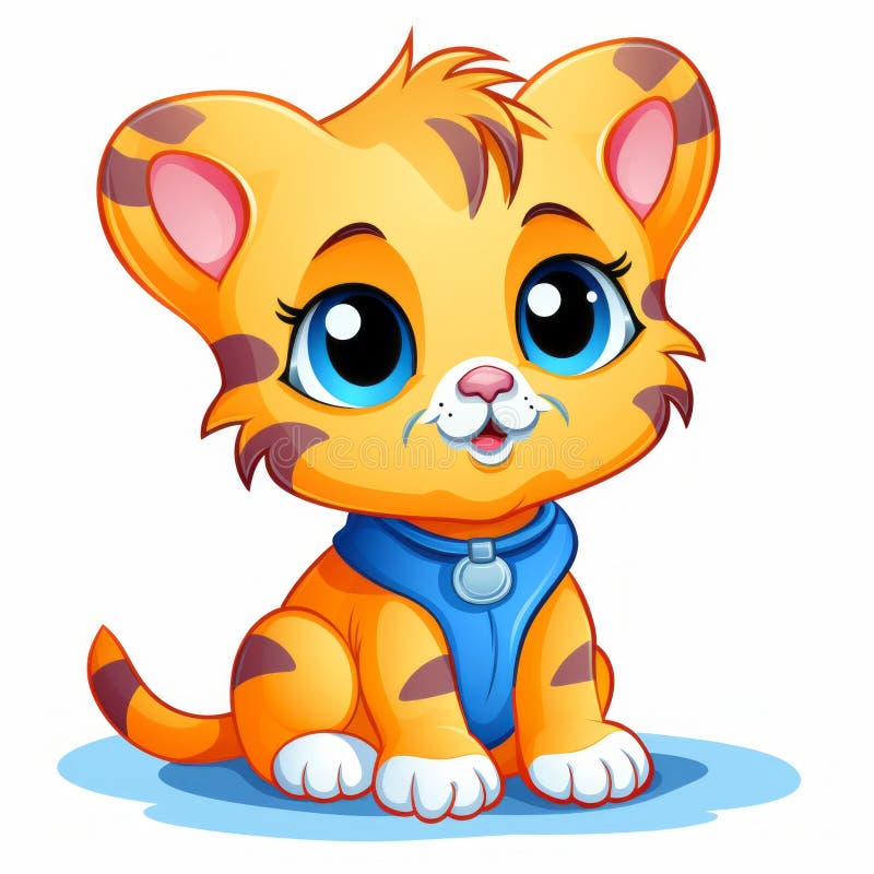 Sitting Blue Tiger Cub Stock Illustrations – 65 Sitting Blue Tiger Cub ...