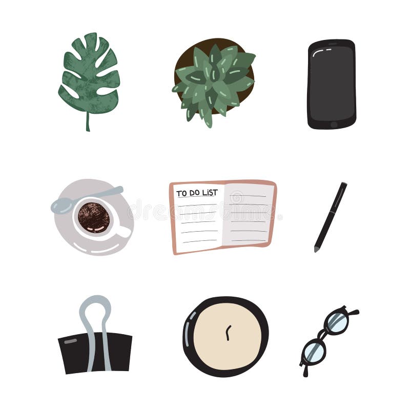 Cartoon To Do List or Planning Concept. Vector Stock Vector ...