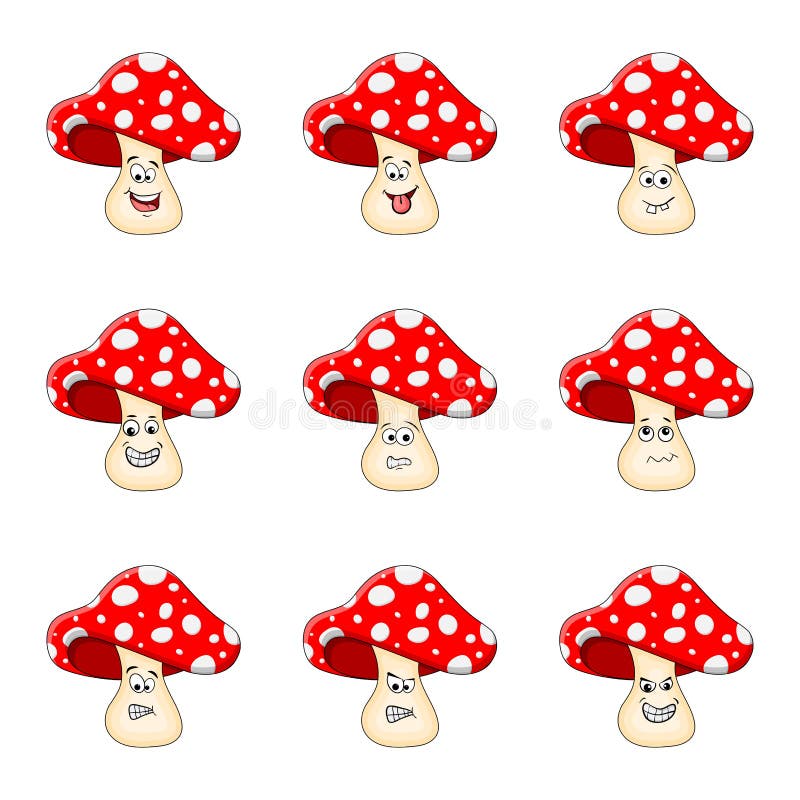 Cartoon toadstool stock vector. Illustration of character - 38068751