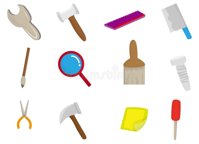 Cartoon tool icon stock vector. Illustration of happy - 17635490