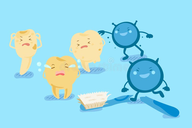 Cartoon tooth decay stock vector. Illustration of headache - 89106952