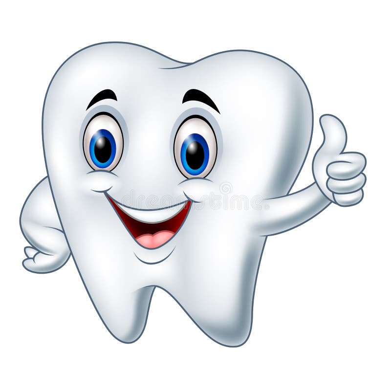 Cartoon Tooth Giving Thumbs Up Stock Vector - Illustration of mascot ...