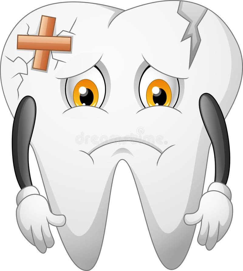 Sad Tooth Stock Vector Illustration Of Sick Hole Cartoon 12182278