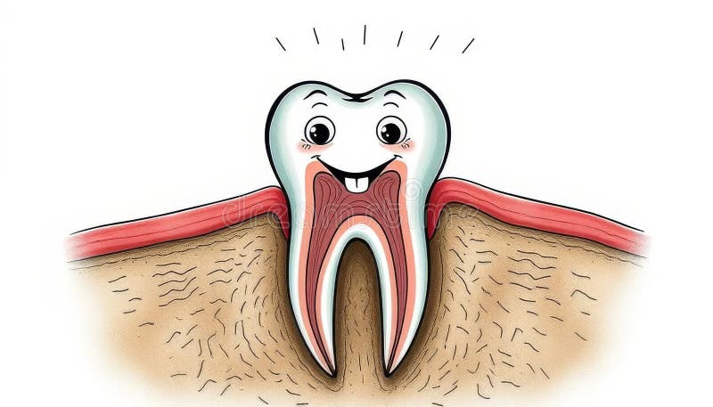 Cartoon Tooth with a Smile on it Stock Image - Image of clinic, molar ...