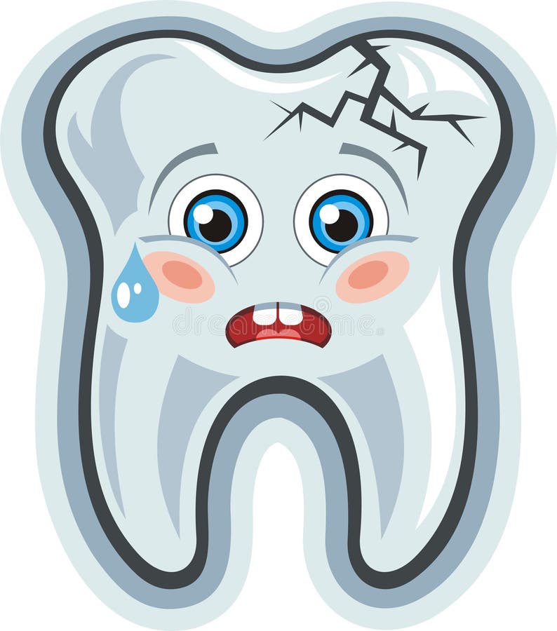 Cartoon tooth. Toothache stock vector. Illustration of healthcare ...