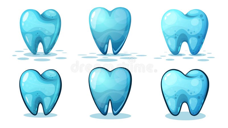 Cartoon Tooth on the White Background. Stock Vector - Illustration of ...