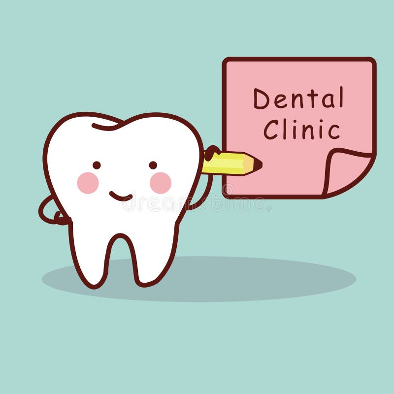 Cartoon Tooth Write on Billboard Stock Vector - Illustration of copy ...