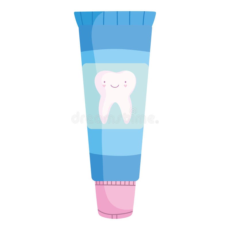 Cartoon toothpaste tooth stock vector. Illustration of tooth - 222285539