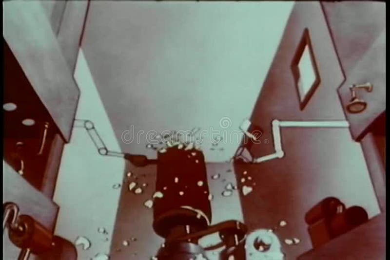 Cartoon of Machine with Huge Magnet Picking Up Cars in Junk Yard Stock ...