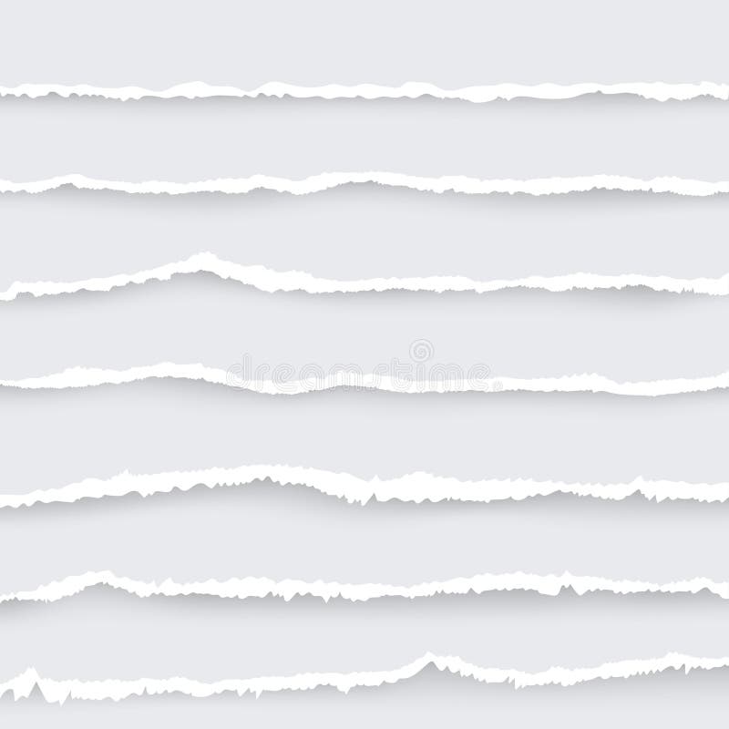 Cartoon Torn Paper Set. Vector Stock Vector - Illustration of backdrop ...