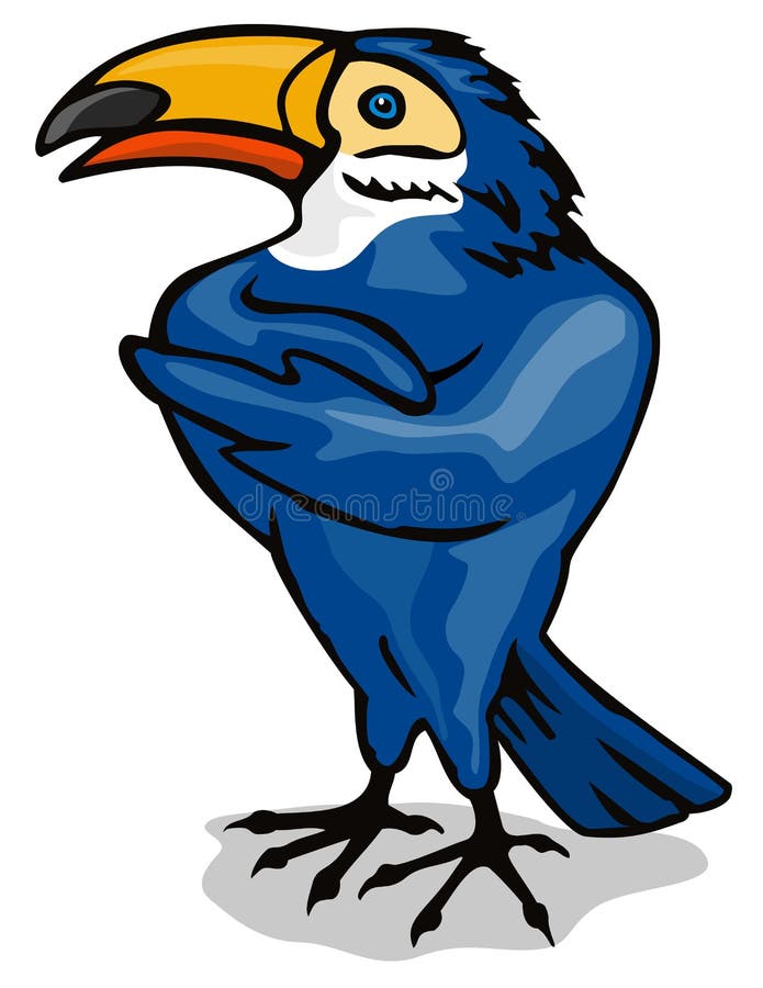 Cartoon happy bird toucan stock vector. Illustration of happy - 75048229