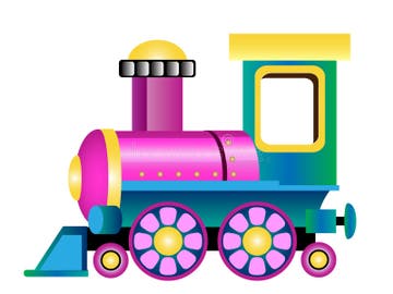 Cartoon Toy Train Engine stock vector. Illustration of mode - 83487987