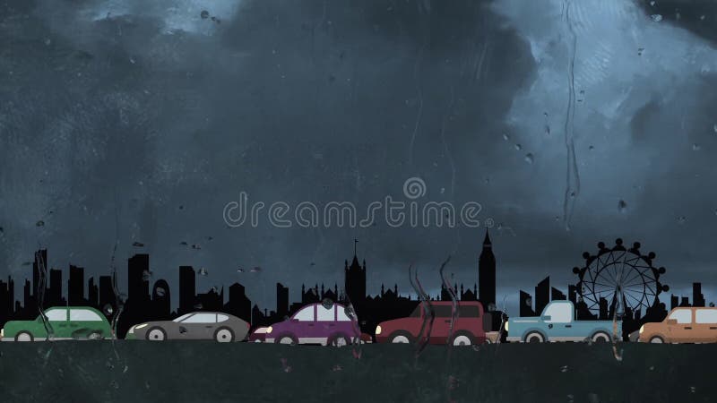 Cartoon Car Traffic Loop 2D Animation with Alpha Channel Stock Video ...