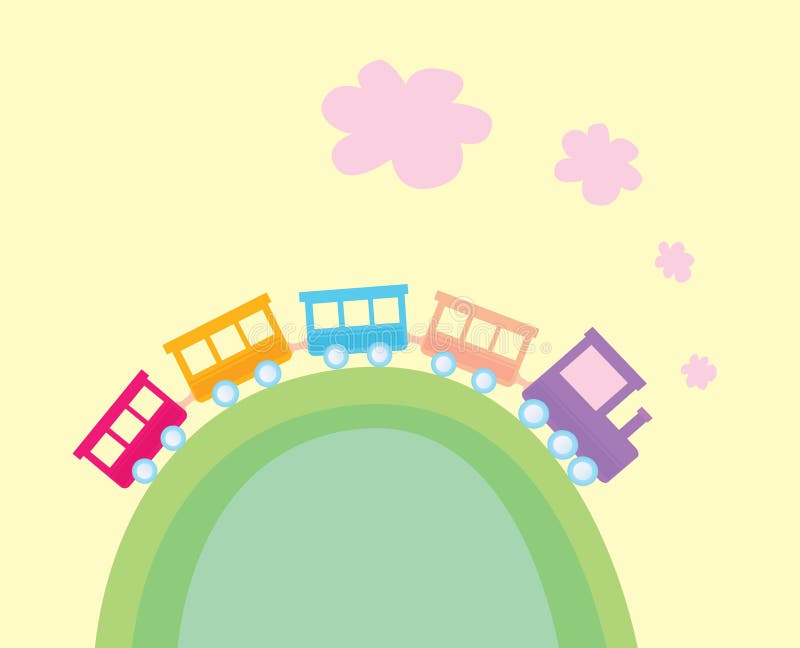 Cartoon Trains Backgrounds for Kids Stock Vector - Illustration of ...