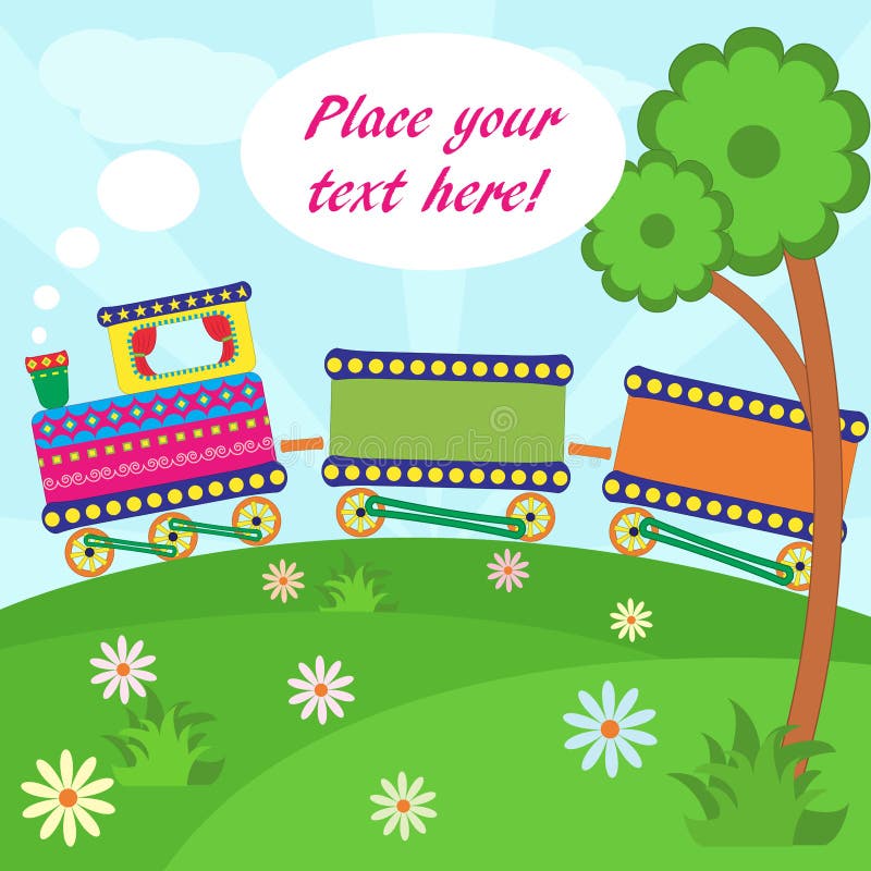 Cartoon train stock vector. Illustration of animated, cartoon - 7870411