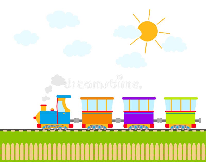Cartoon train stock vector. Illustration of playing, drawing - 66896812