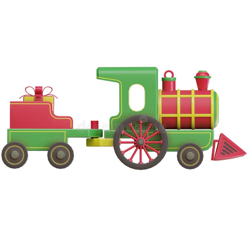 Cartoon Train Engine Side View