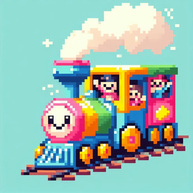 Vector Pixel Art Train Stock Illustrations – 354 Vector Pixel Art Train ...