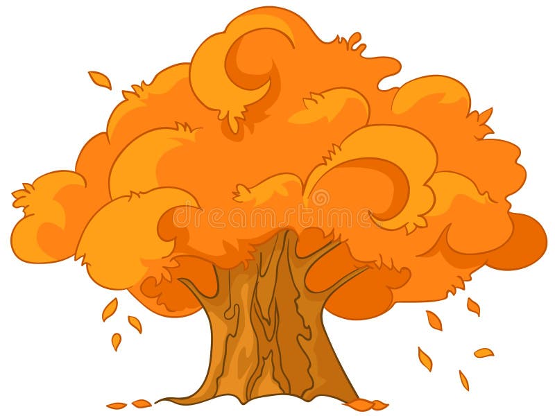 Windy Day Trees and Cloud Blowing Wind Stock Vector - Illustration of ...