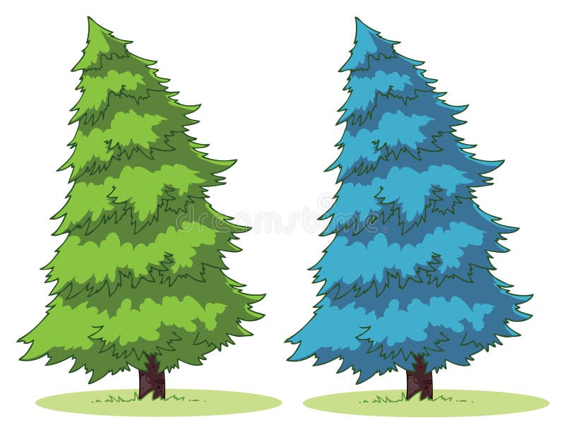 Cartoon tree stock vector. Illustration of grass, tree - 26535694
