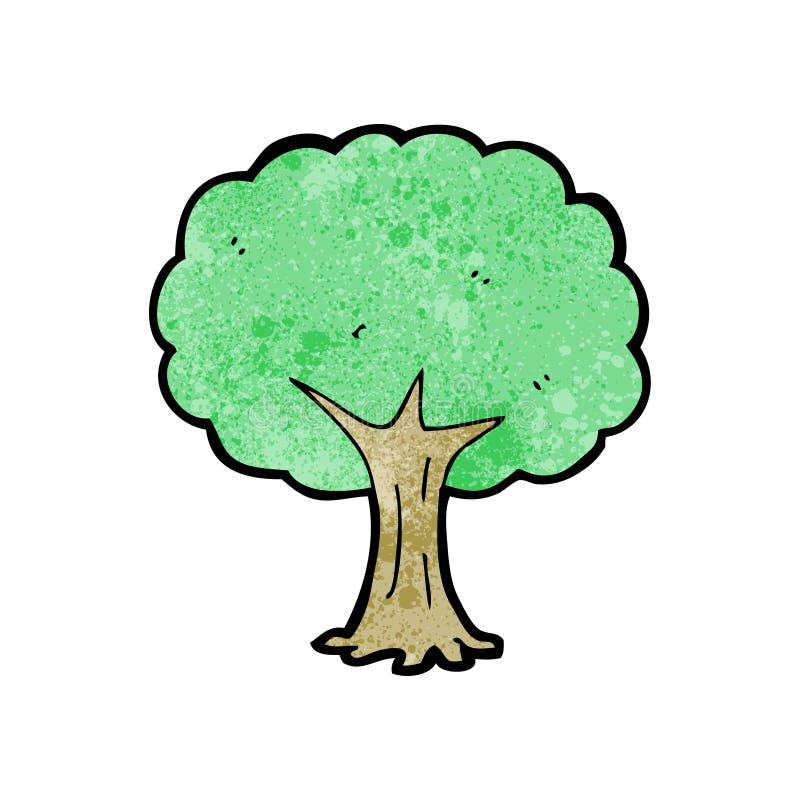 Cartoon tree stock vector. Illustration of retro, cartoon - 38065557
