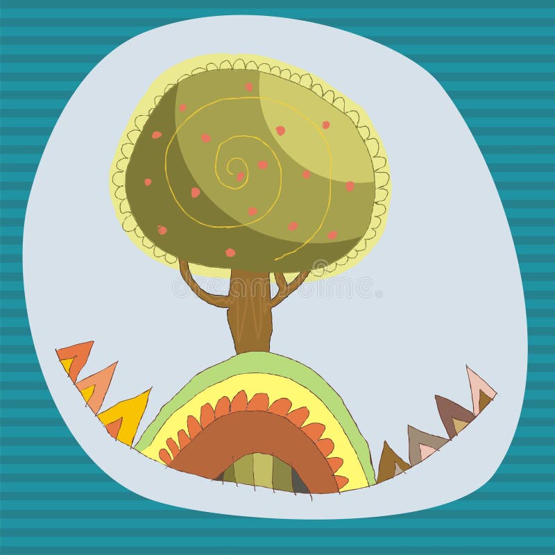 Cartoon Tree Blue Sky Background Stock Illustrations – 12,709 Cartoon ...