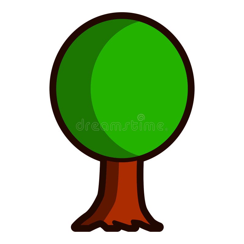 Cartoon tree stock vector. Illustration of nature, plant - 257531748