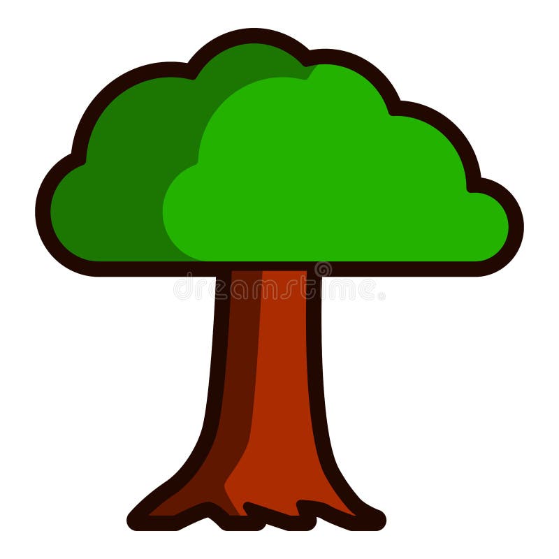 Cartoon tree stock vector. Illustration of icon, tree - 257531795