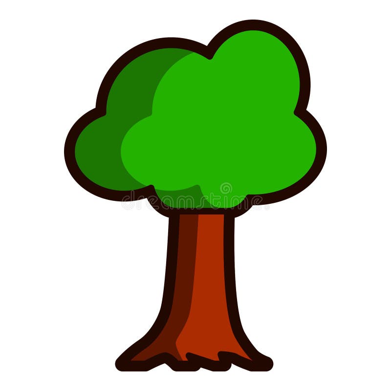 Cartoon tree stock vector. Illustration of plant, tree - 257531766