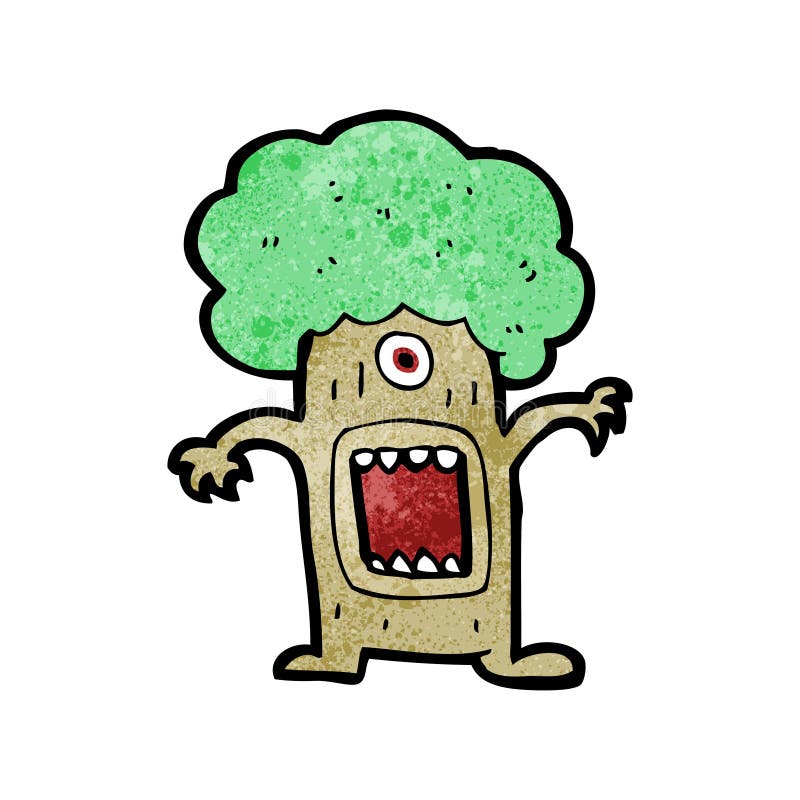 Cartoon tree monster stock vector. Illustration of funny - 38086188