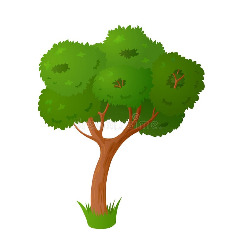 Cartoon tree stock illustration. Illustration of decoration - 49373690