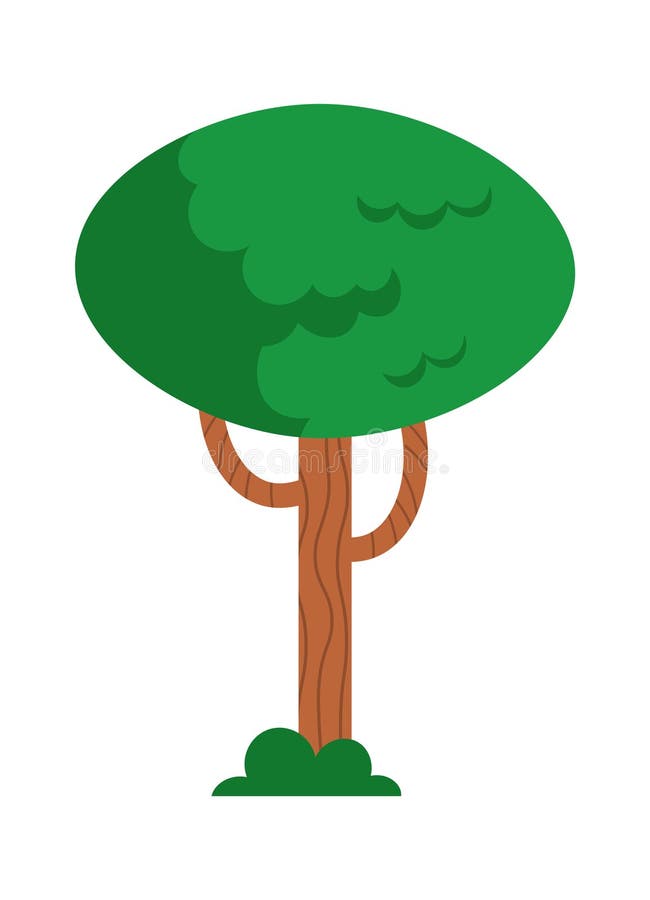 Cartoon Trees. Green Tree Vector Illustration Stock Illustration ...