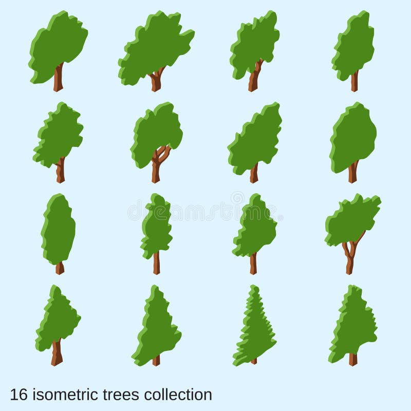 Cartoon trees vector icons stock vector. Illustration of natural - 68899664