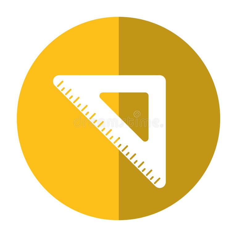 Cartoon Triangle Ruler School Shadow Stock Vector - Illustration of ...