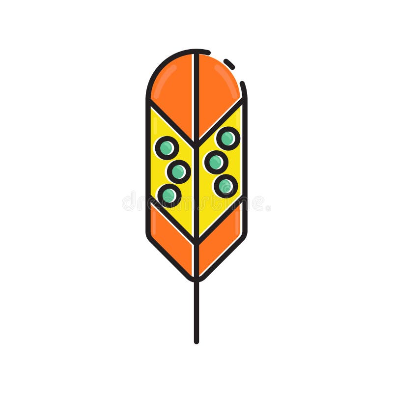 Cartoon feather stock vector. Illustration of symbol - 262084876