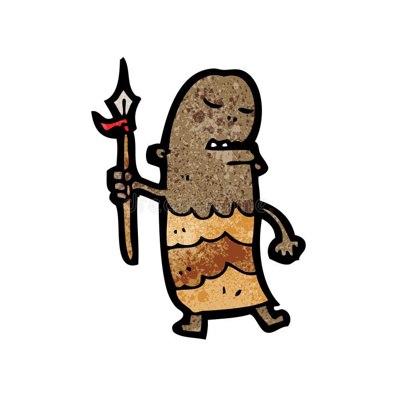 Cartoon tribal man stock vector. Illustration of traditional - 38053355