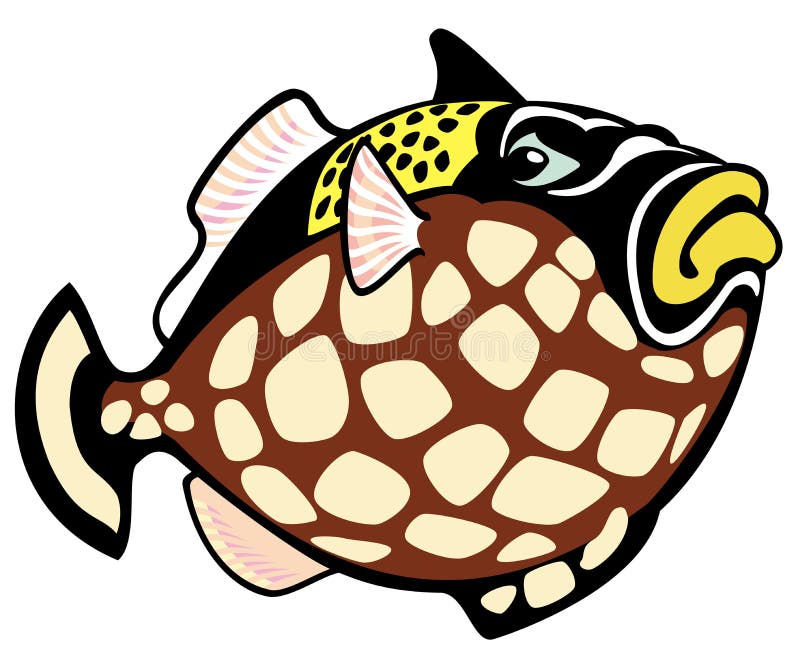 Funny Fish Cartoon Illustration Stock Vector - Illustration of cartoon ...