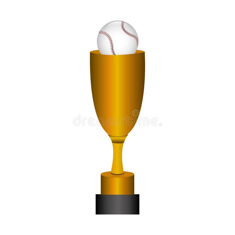 Baseball Trophy Winner Icon Stock Vector - Illustration of baseball ...